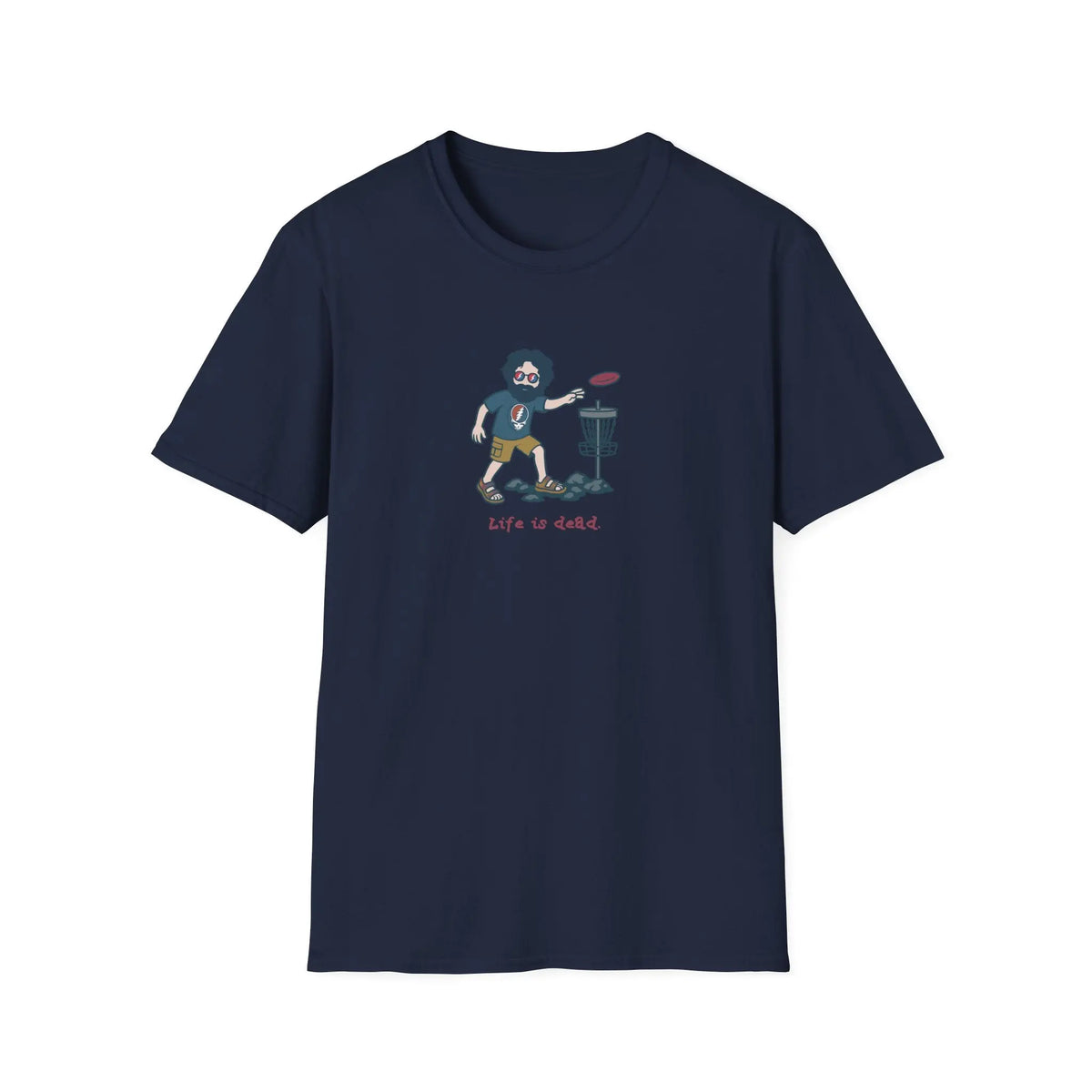 Vintage Inspired Disc Golfin' Jerry - Life is dead.® Grateful Dead T-Shirt