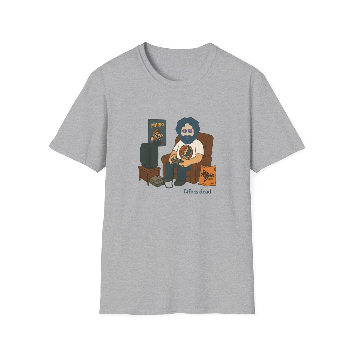 Vintage Inspired Jerry's Gaming - Life is dead.® Grateful Dead T-Shirt