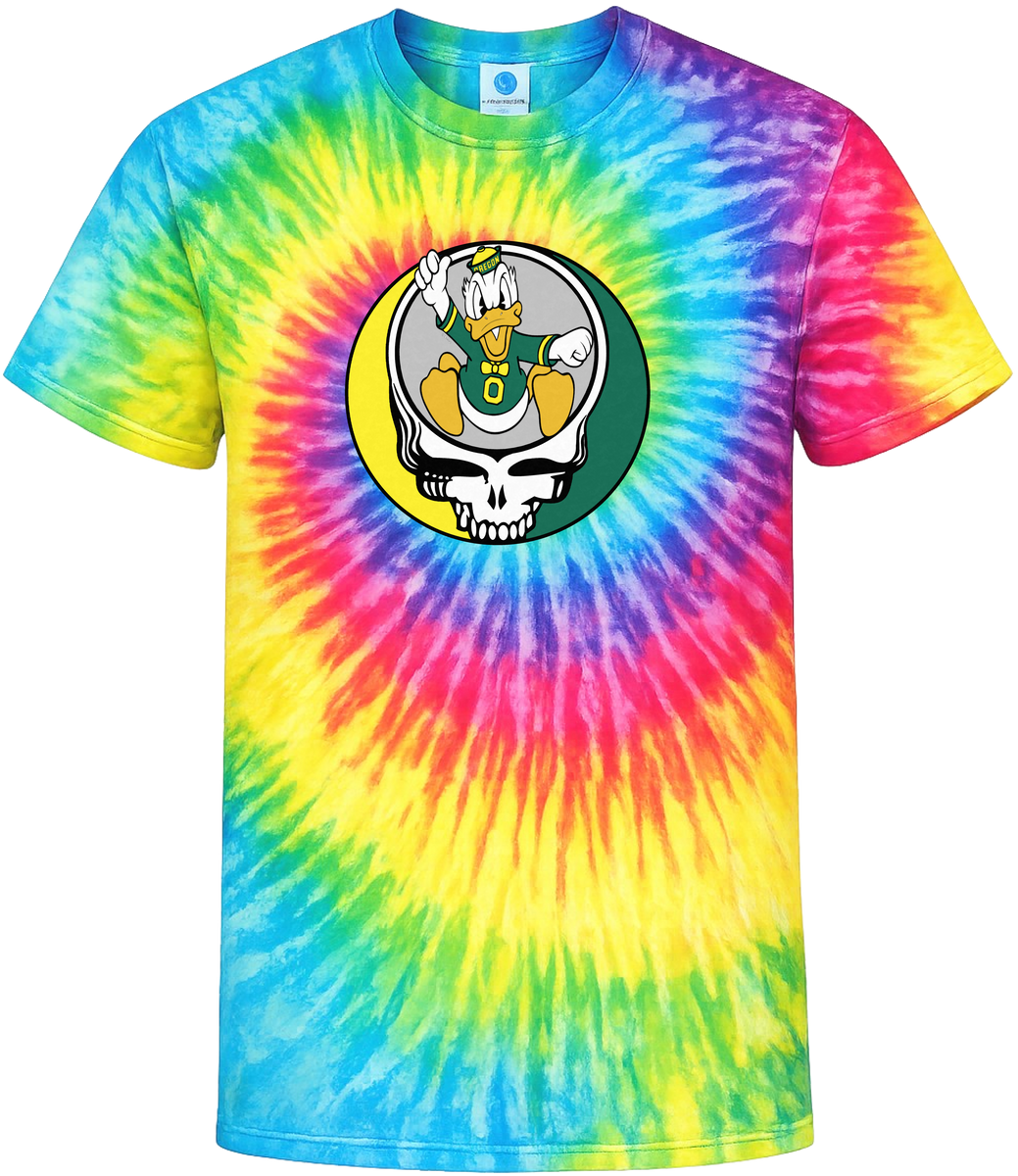 University of Oregon Stealie Tie-Dye Grateful Dead T-Shirt